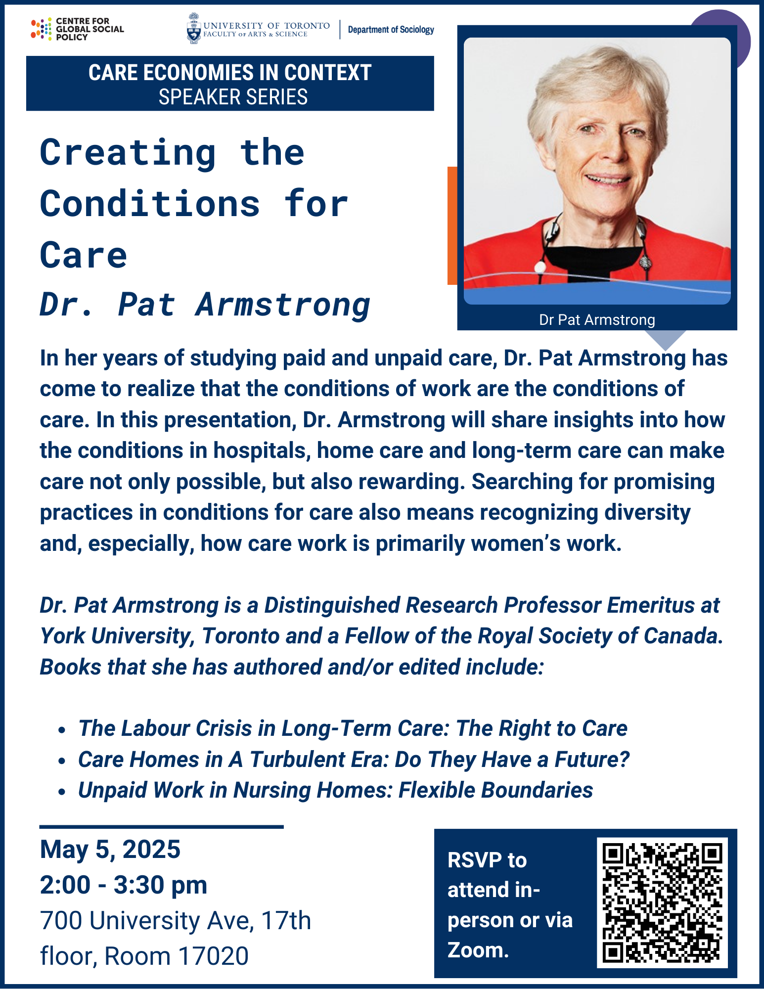 Join us on May 5 for “Creating the Conditions for Care” with Pat ...